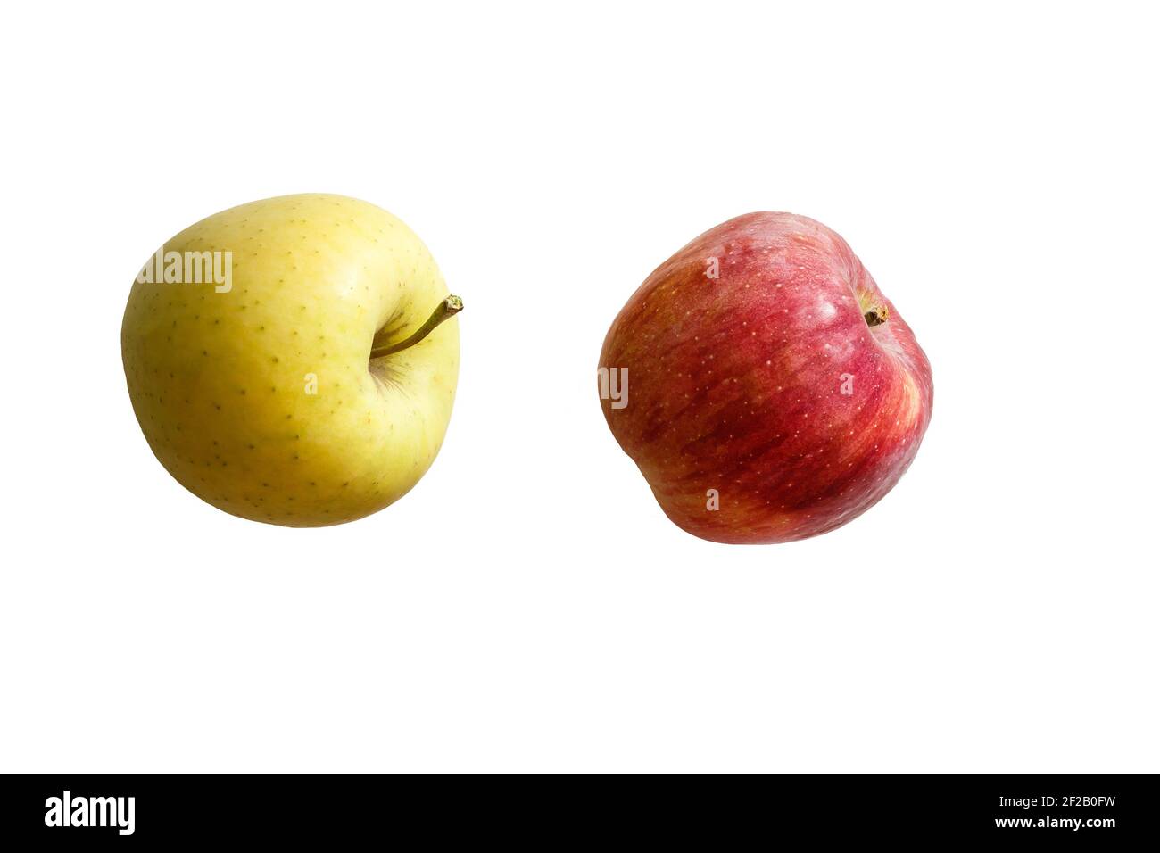 two apples isolated on white background Stock Photo - Alamy