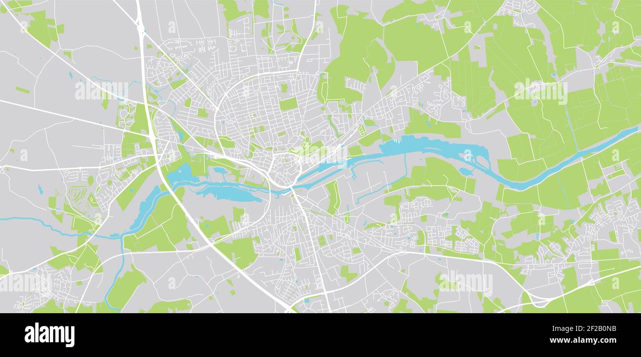 Urban vector city map of Randers, Denmark Stock Vector Image & Art - Alamy