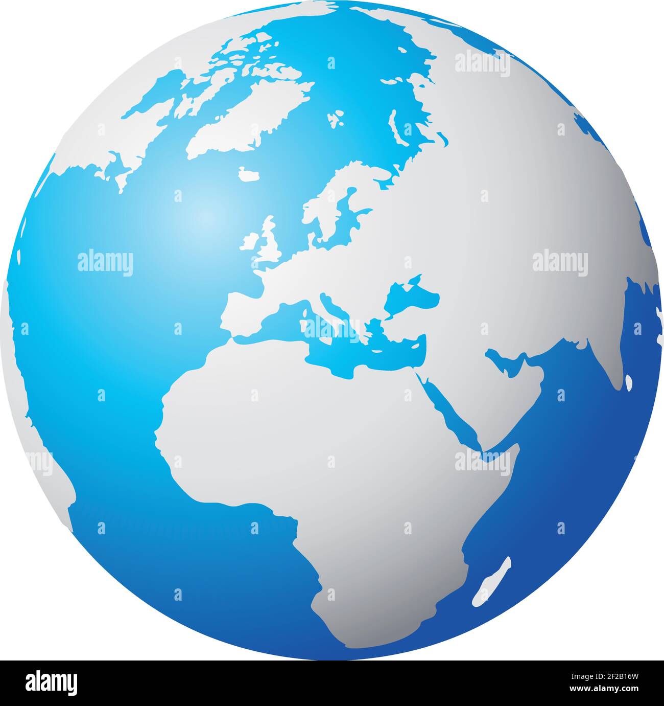 Vector illustration depicting the world. The terrestrial globe, the ...