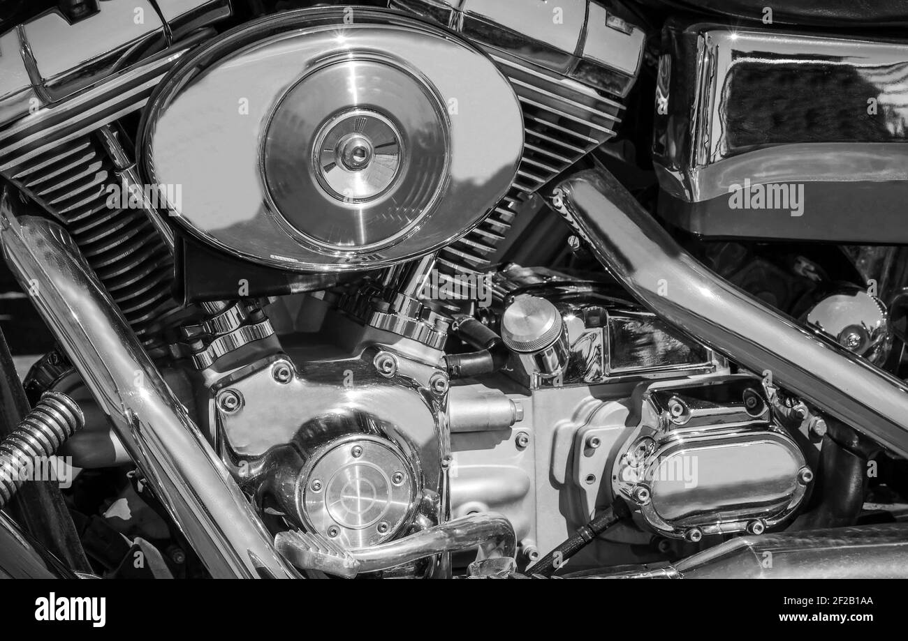 Chopper motorcycle riding speed Black and White Stock Photos & Images ...