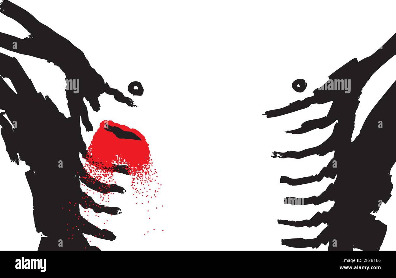 Pierced side of Jesus Christ crucified on the cross. Christian and ...