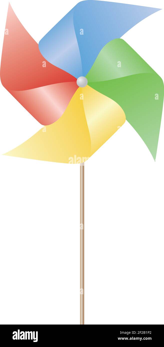 Colored pinwheel. Vector illustration. Freehand drawing Stock Vector ...