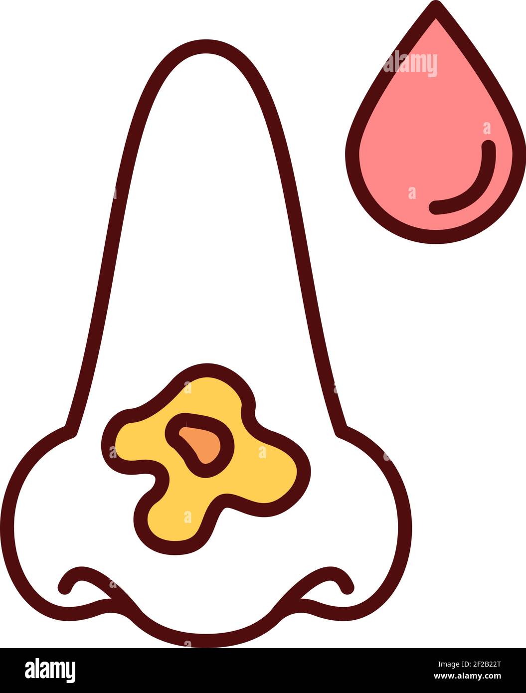 Cutaneous nose lesions RGB color icon Stock Vector Image & Art - Alamy