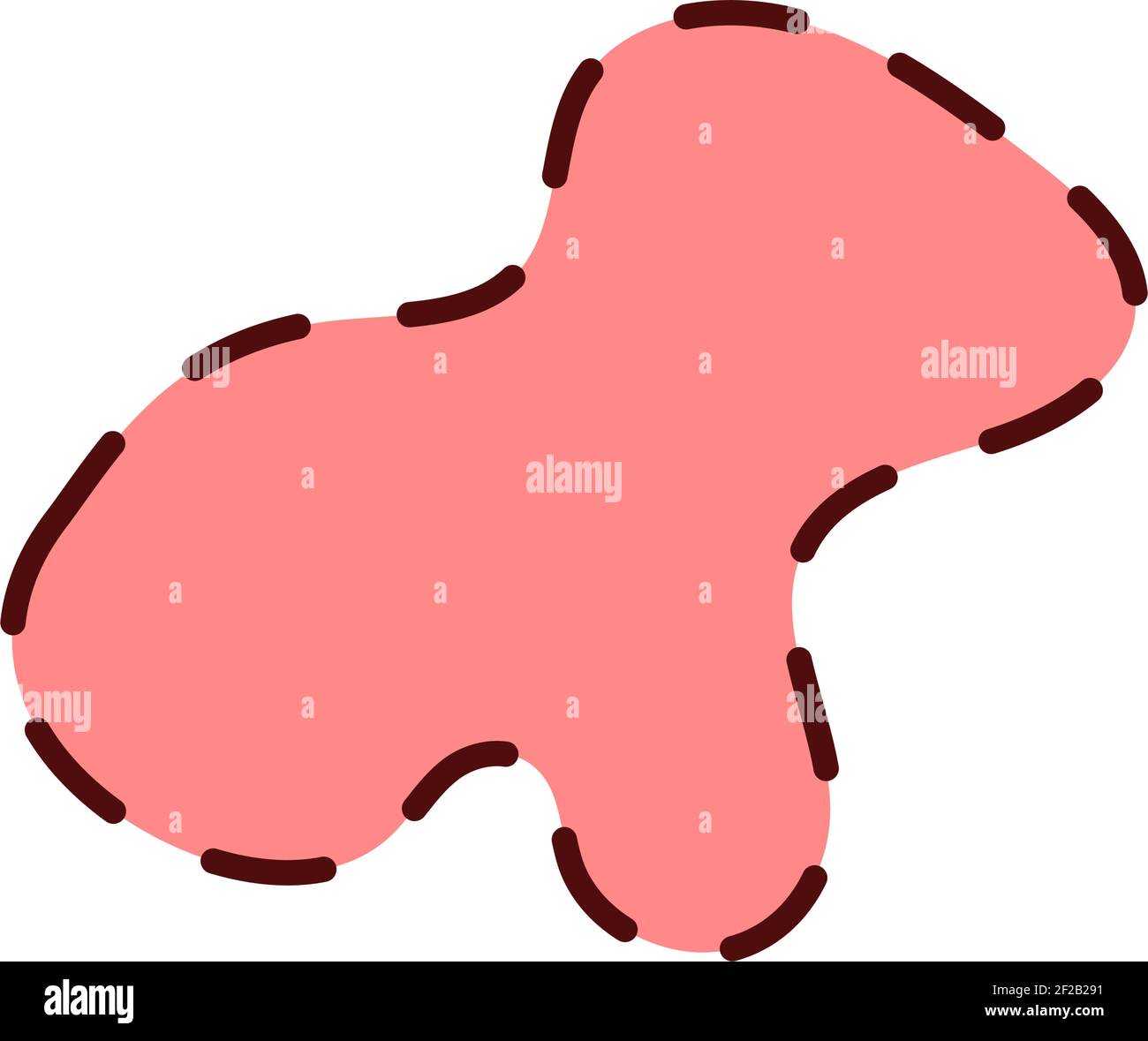 Skin lesion with irregular border RGB color icon Stock Vector Image ...