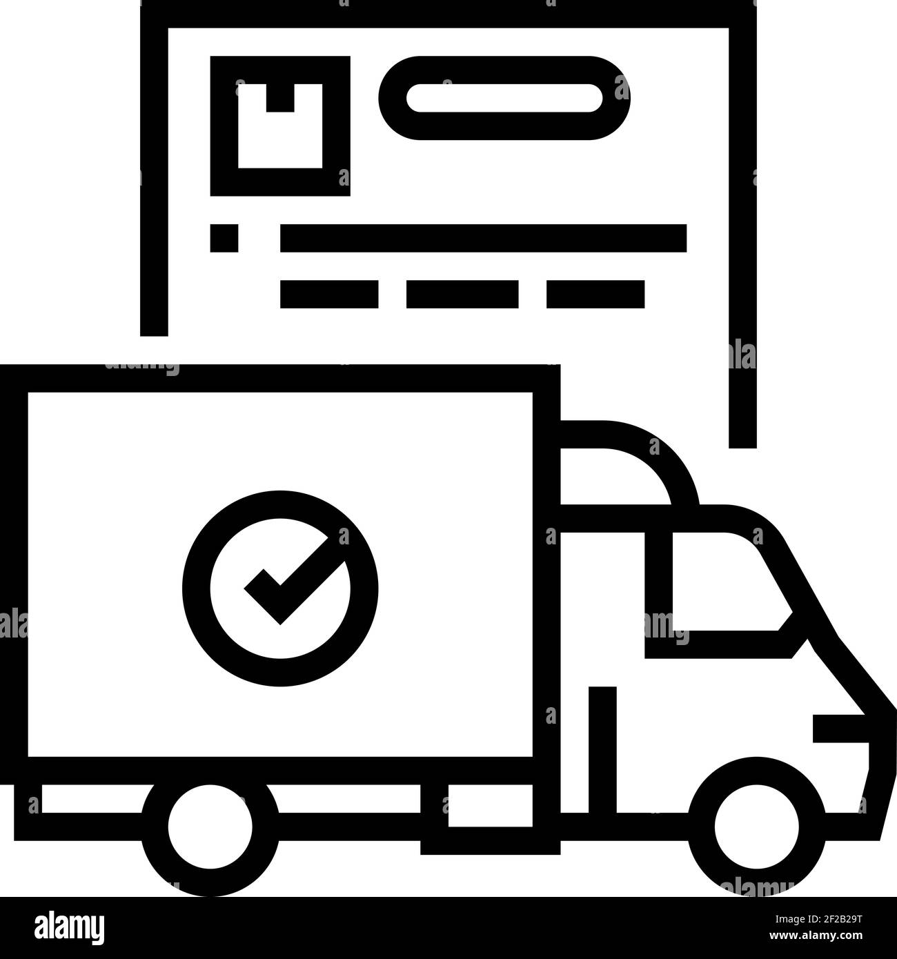 truck logistics service line icon vector illustration Stock Vector ...