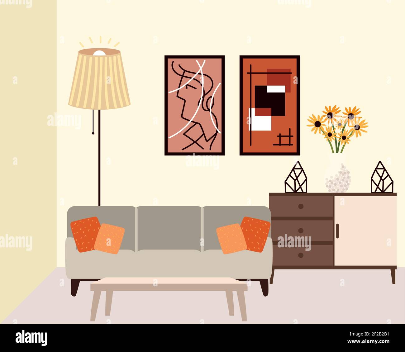 home furniture decoration interior space Stock Vector Image & Art - Alamy