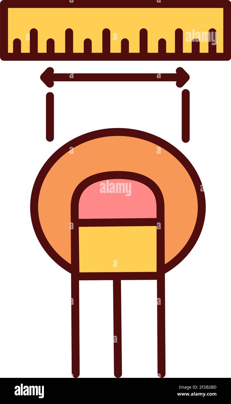 Measuring cutaneous lesions RGB color icon Stock Vector Image & Art - Alamy