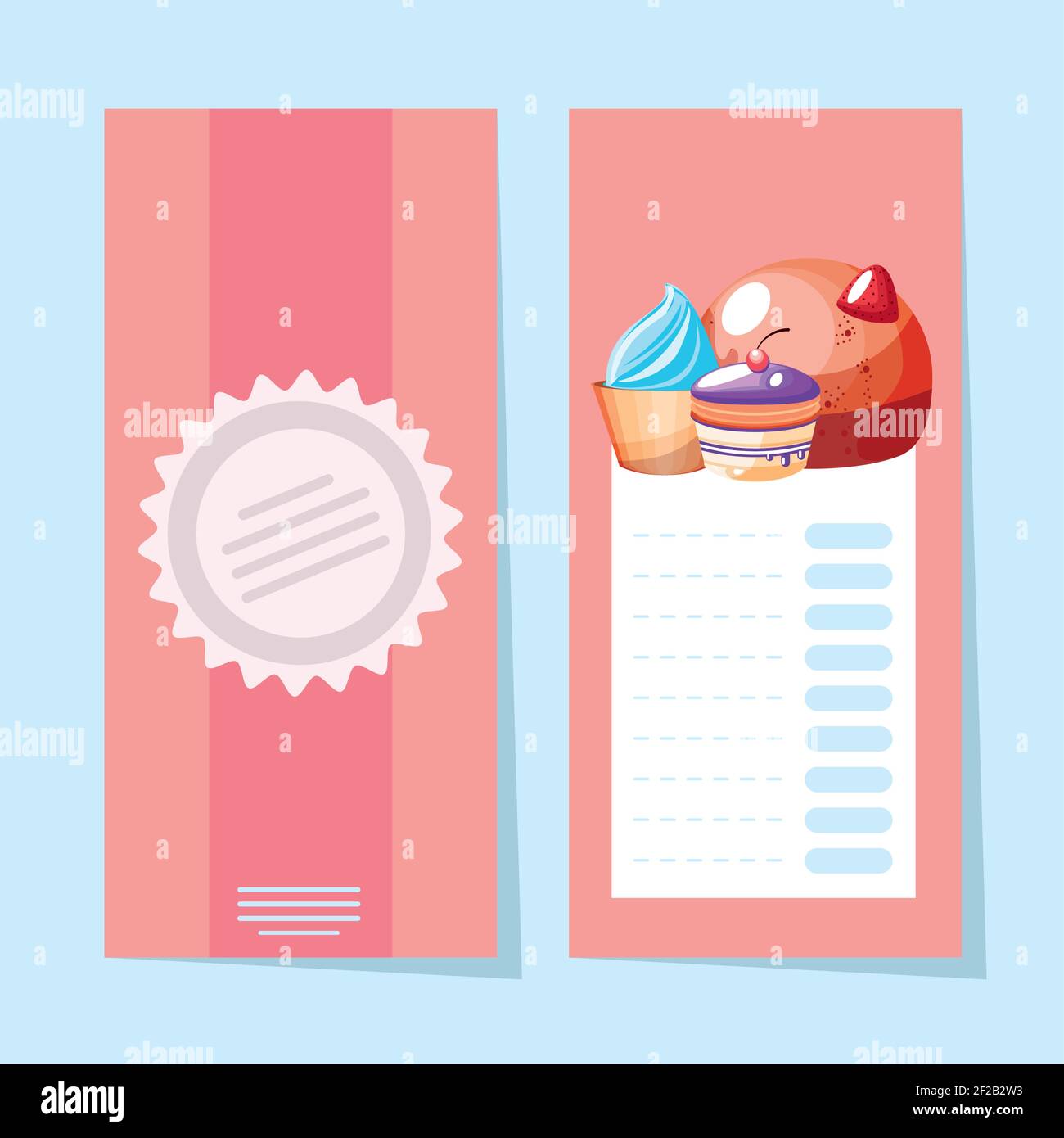brochure dessert sweet menu food Stock Vector Image & Art - Alamy