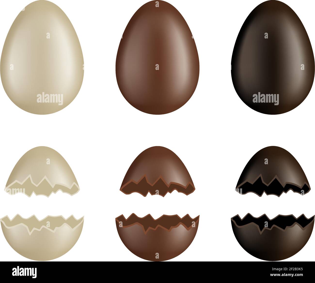 Chocolate eggs dark chocolate Stock Vector Images - Alamy