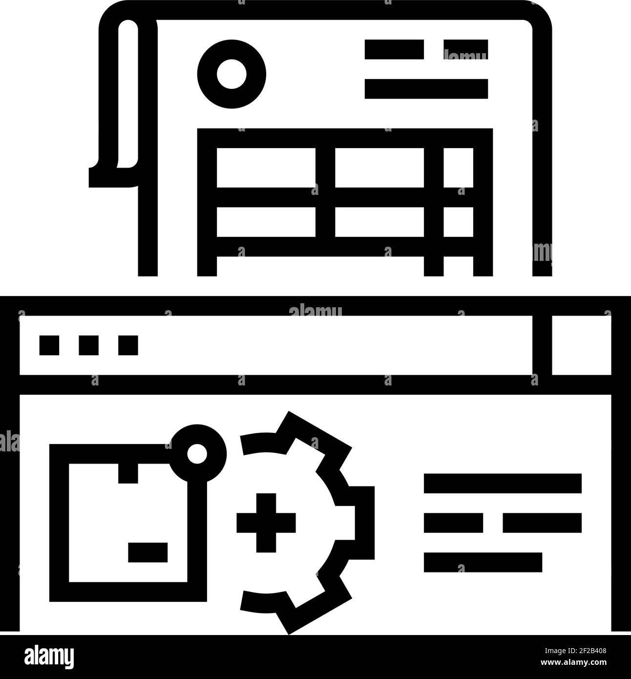 documentation delivery service line icon vector illustration Stock ...