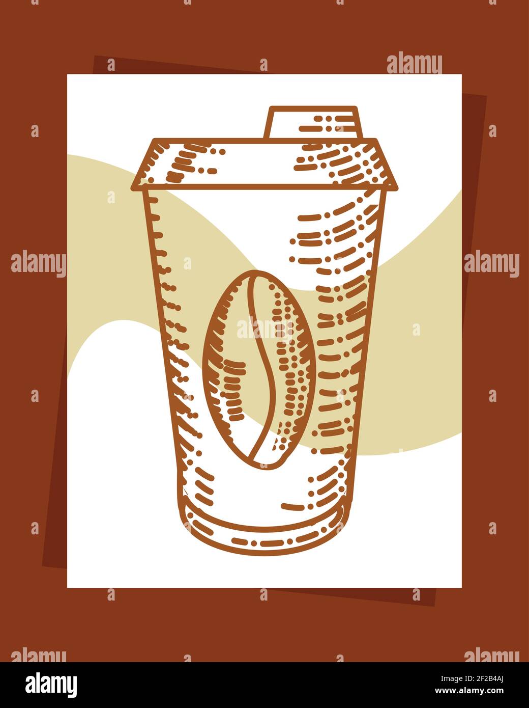 disposable coffee cup beverage sketch Stock Vector Image & Art - Alamy
