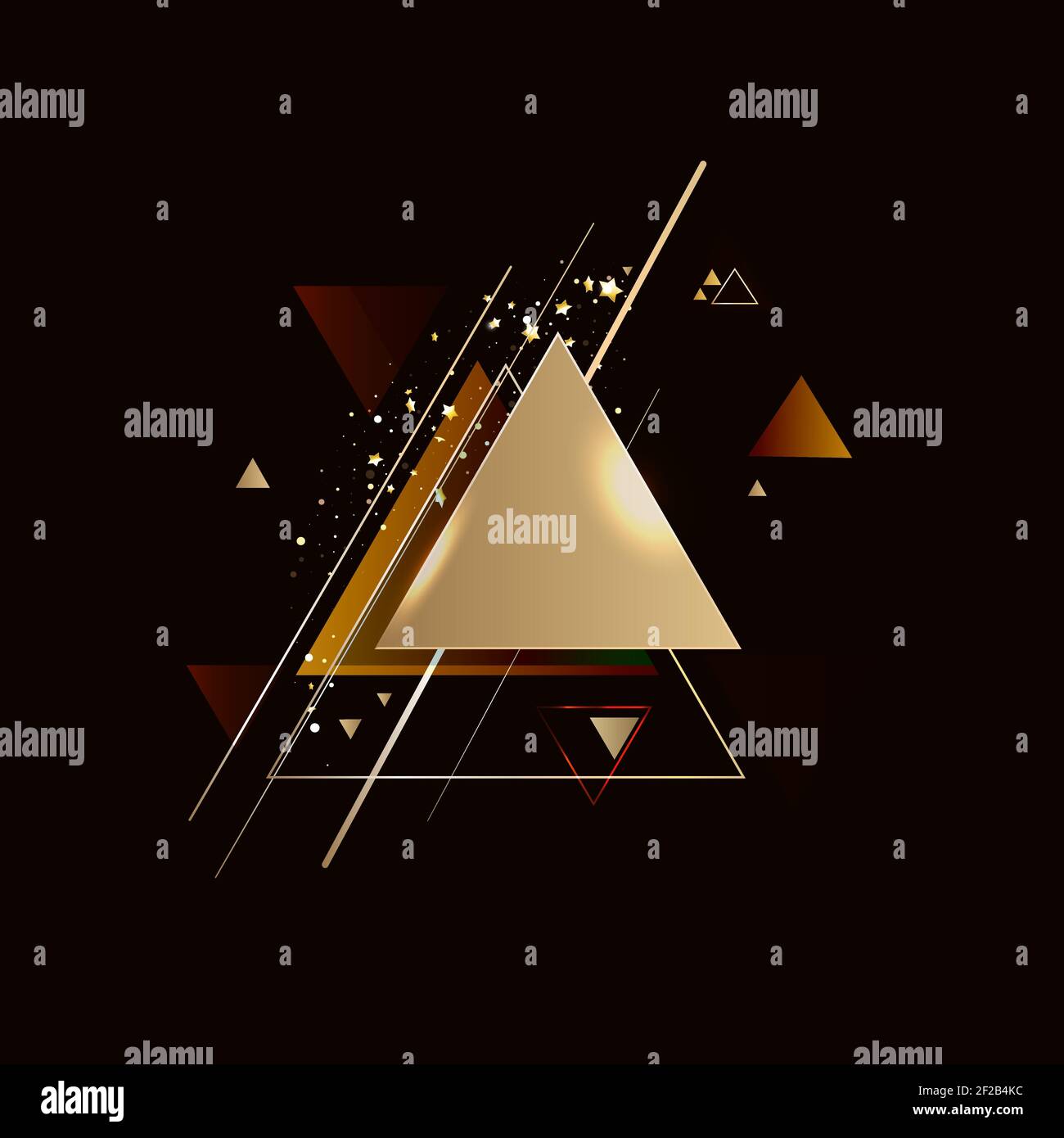Abstract golden geometric background with triangles Stock Vector Image ...