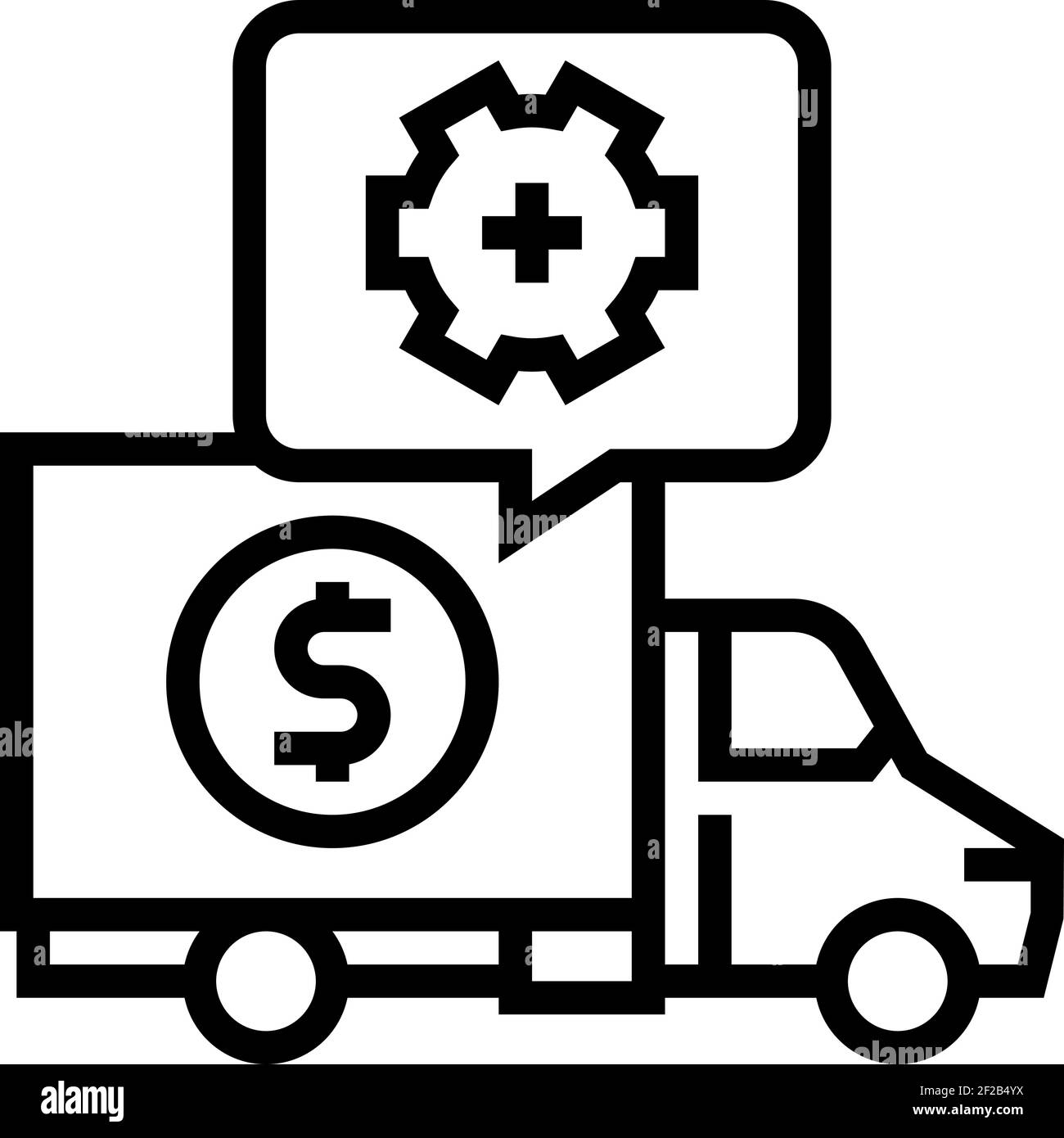 cost of logistics services line icon vector illustration Stock Vector ...
