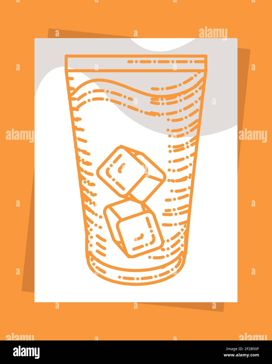 cold beverage ice cubes sketch Stock Vector Image & Art - Alamy