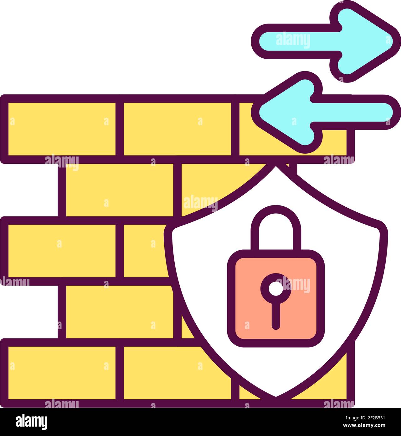 Firewalls RGB color icon Stock Vector Image & Art - Alamy