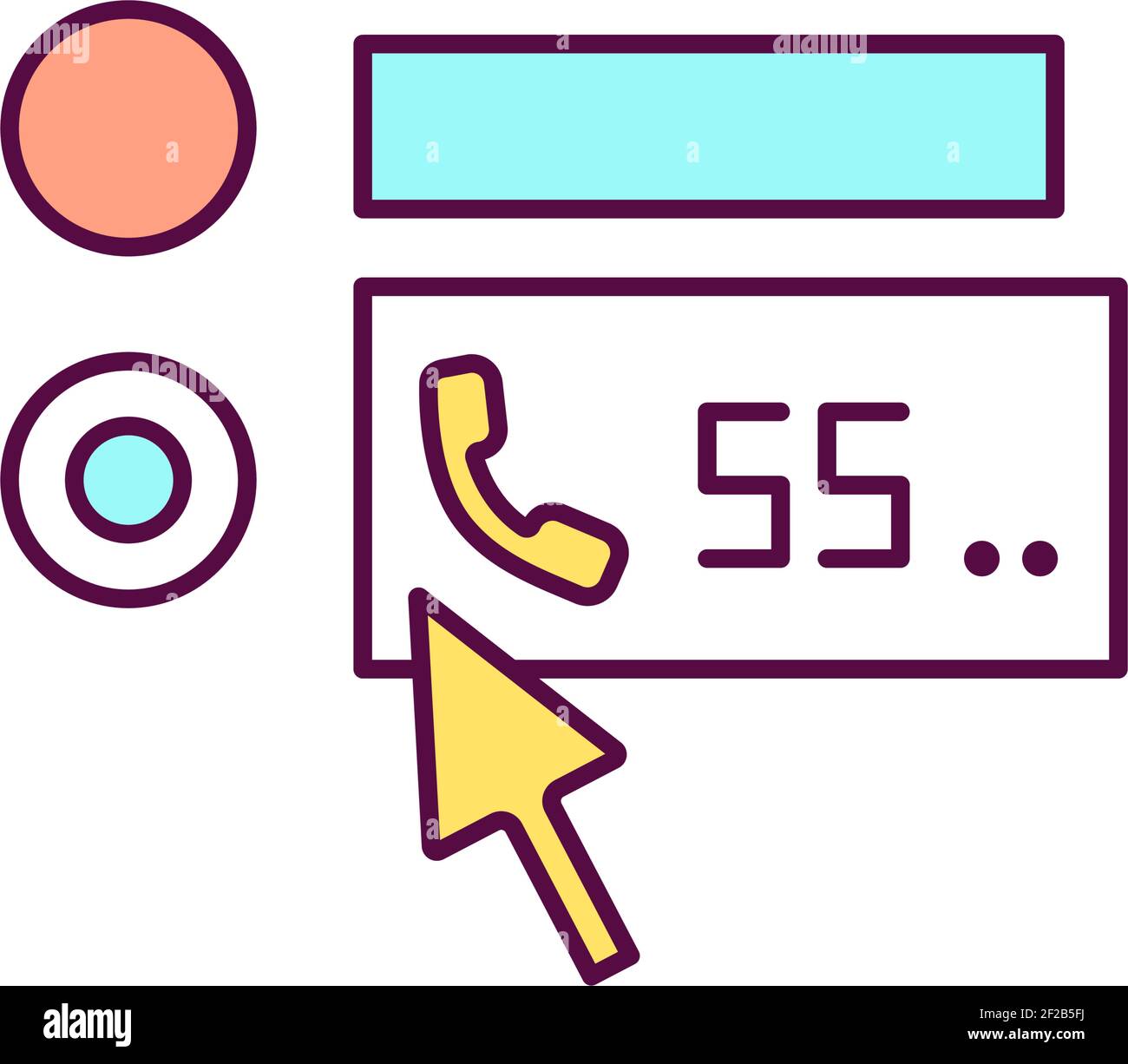 Verification of phone number RGB color icon Stock Vector Image & Art ...