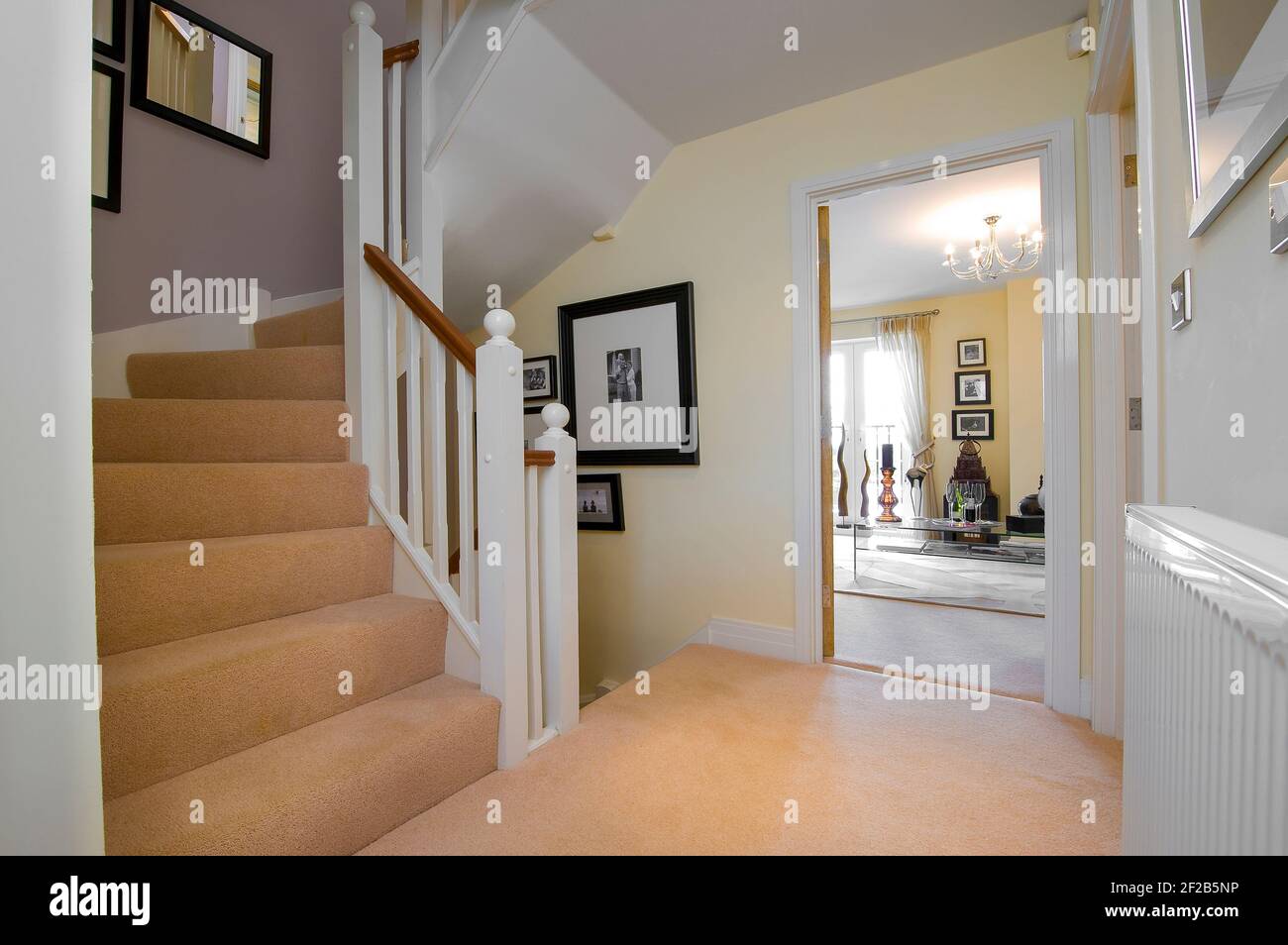 Interior stairs landing hi-res stock photography and images - Alamy