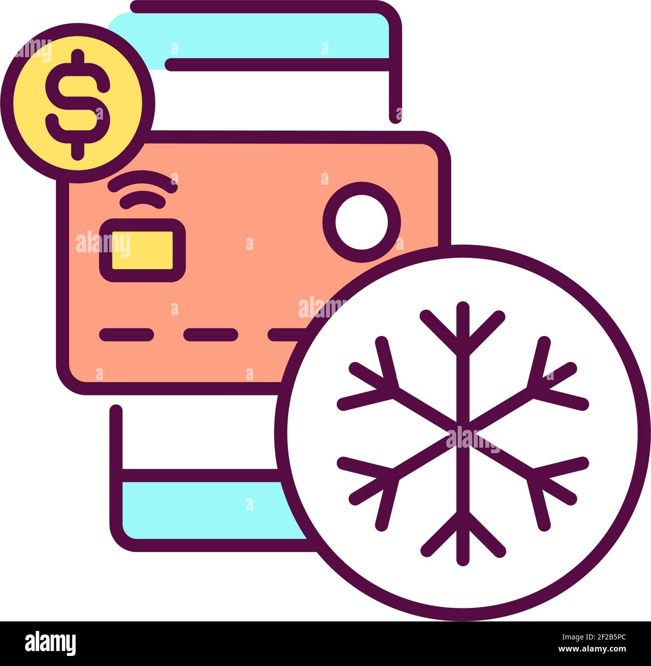 Freeze credit card RGB color icon Stock Vector Image & Art - Alamy