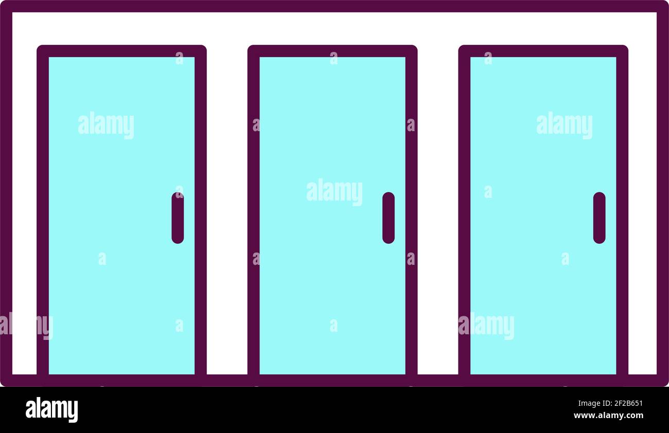 Working locked doors blue RGB color icon Stock Vector Image & Art - Alamy