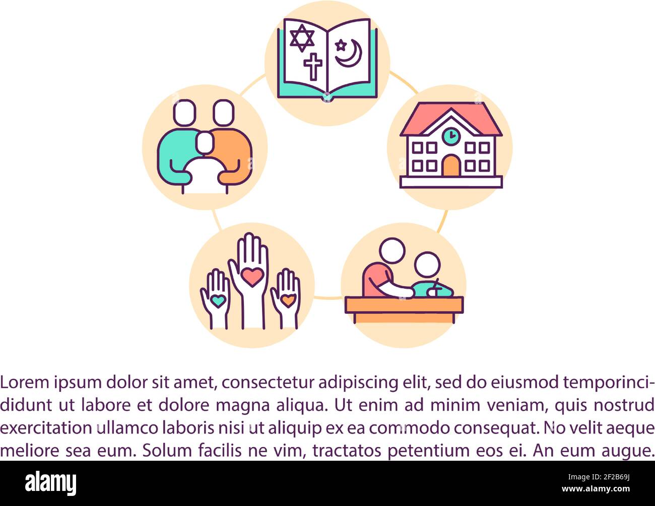 Religious education concept icon with text Stock Vector Image & Art - Alamy