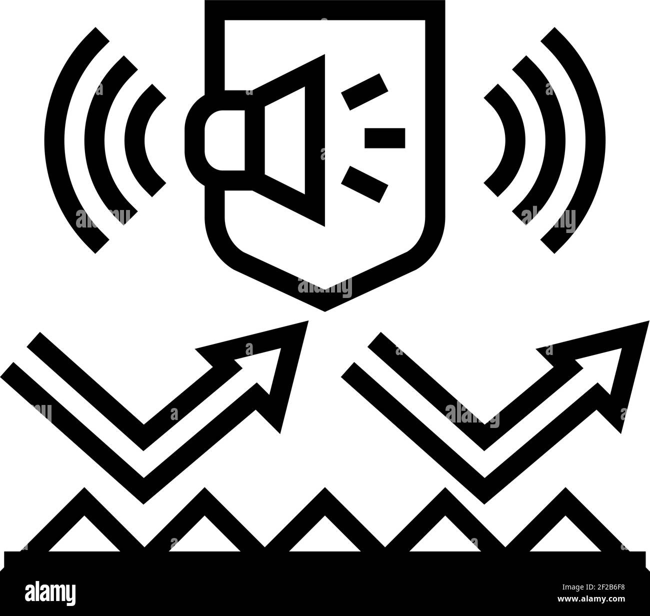noise protect layer line icon vector illustration Stock Vector Image ...