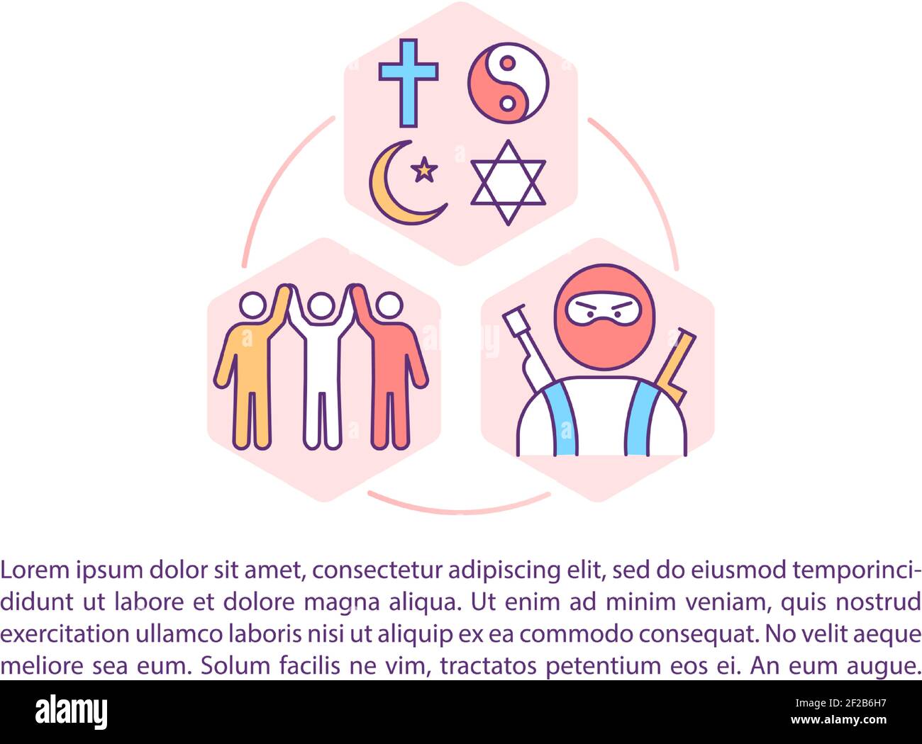 Religion violence concept icon with text Stock Vector Image & Art - Alamy