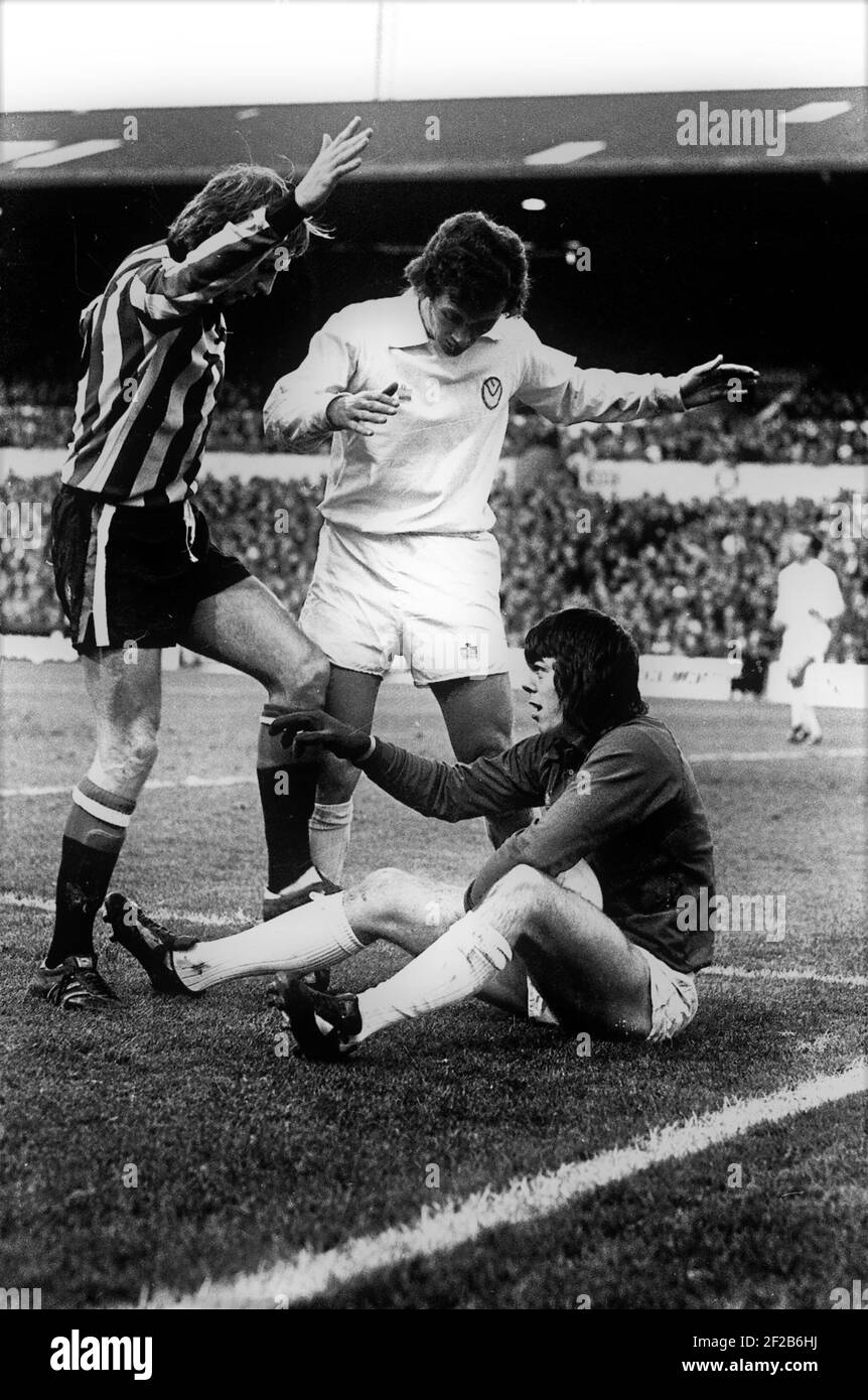 Leeds United various action shots 1974 Stock Photo - Alamy