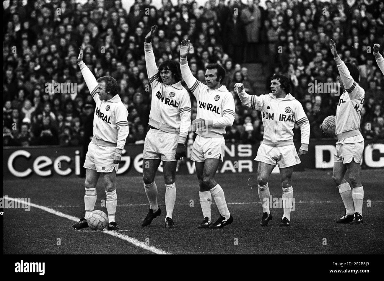 Leeds United various action shots 1974 Stock Photo - Alamy
