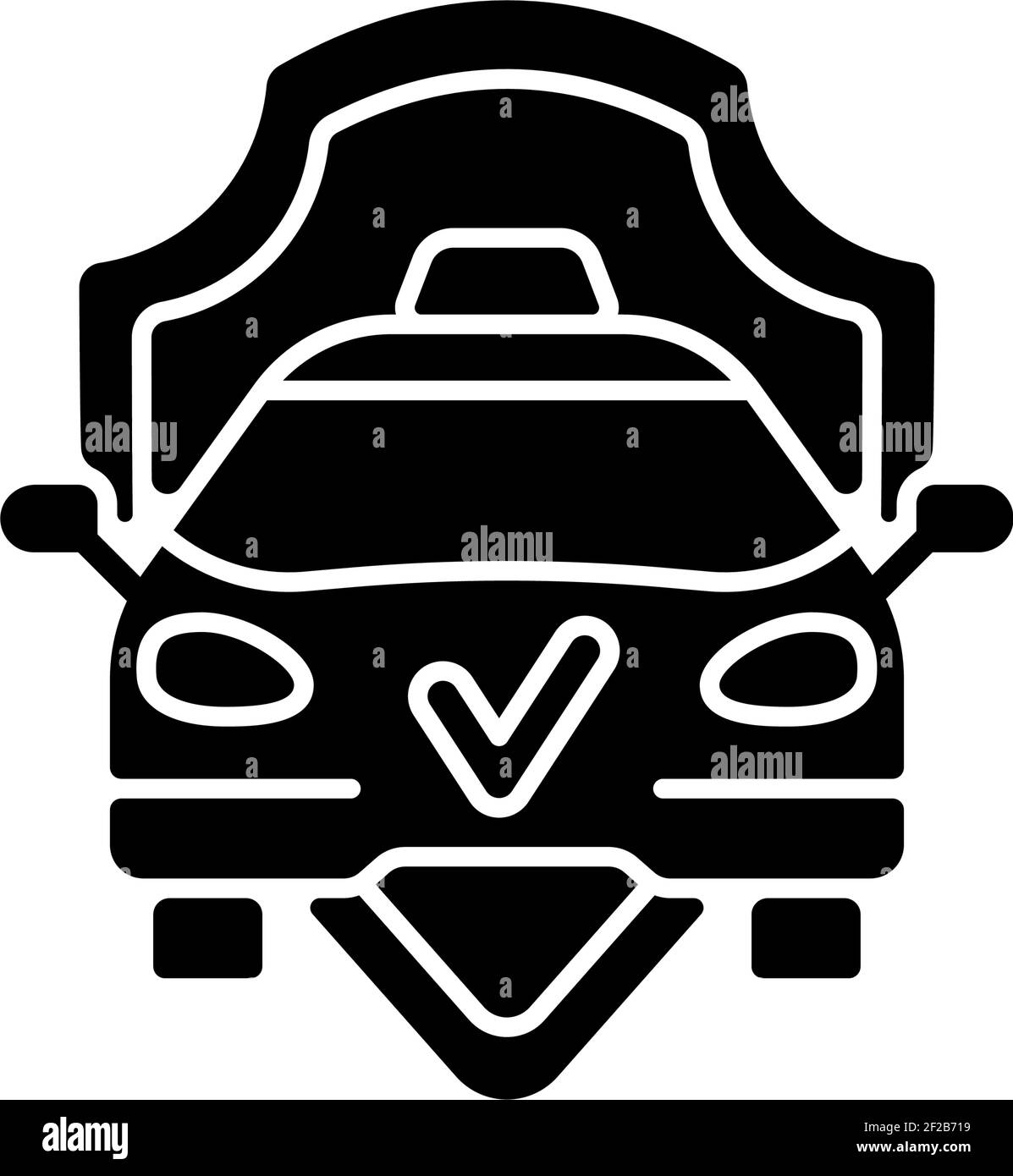Safe ride black glyph icon Stock Vector Image & Art - Alamy