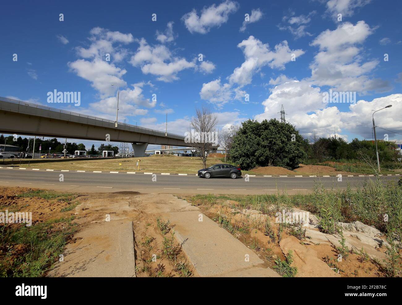 New modern overpass in Moscow, Russia Stock Photo - Alamy
