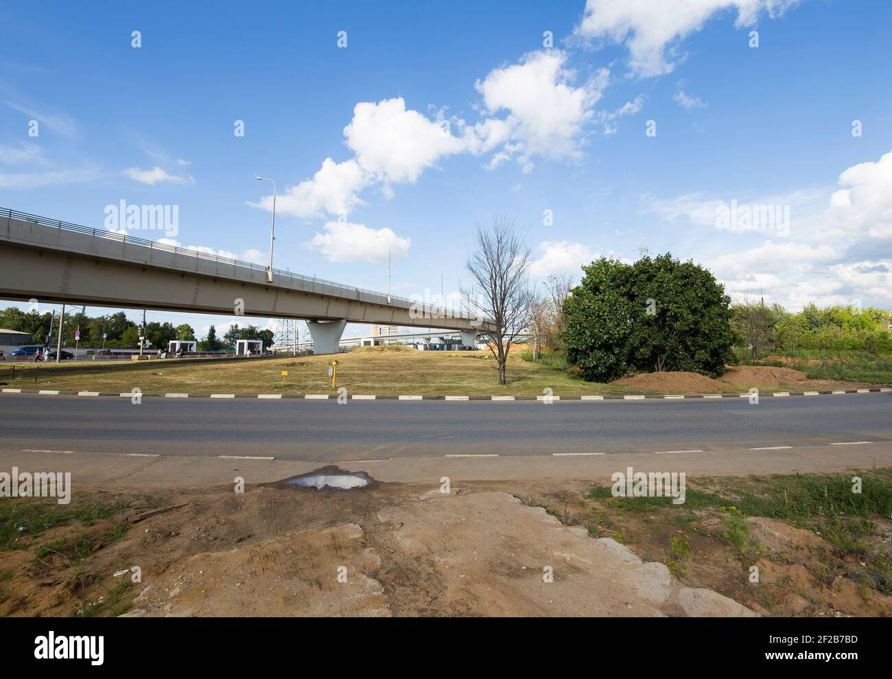 New modern overpass in Moscow, Russia Stock Photo - Alamy
