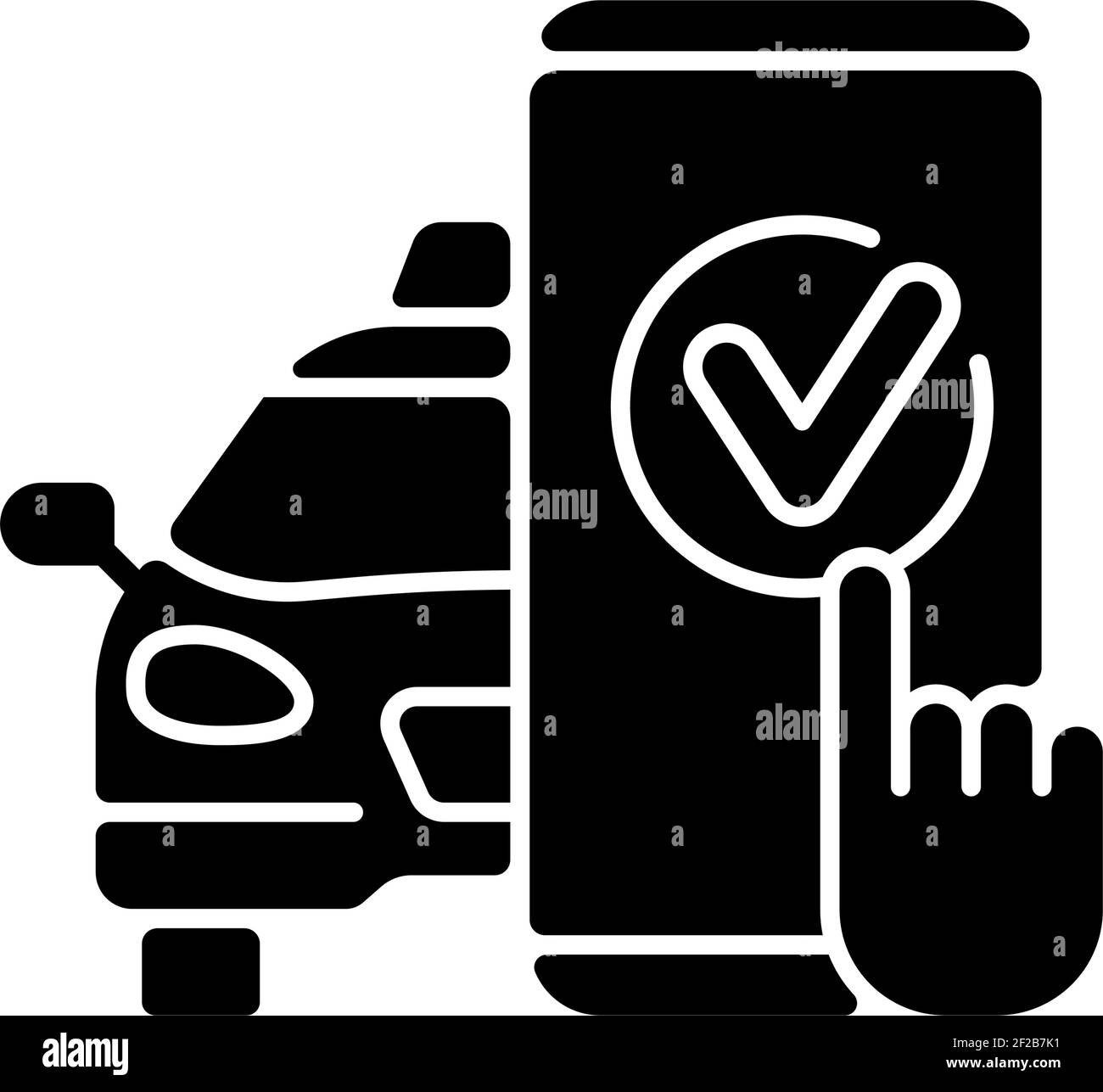 Taxi booking black glyph icon Stock Vector Image & Art - Alamy