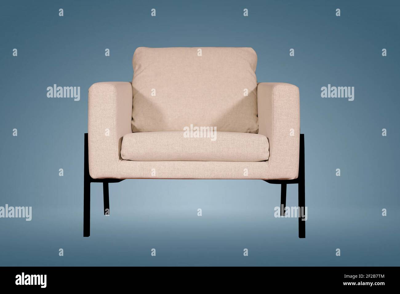 white color armchair. Modern designer chair on white background ...