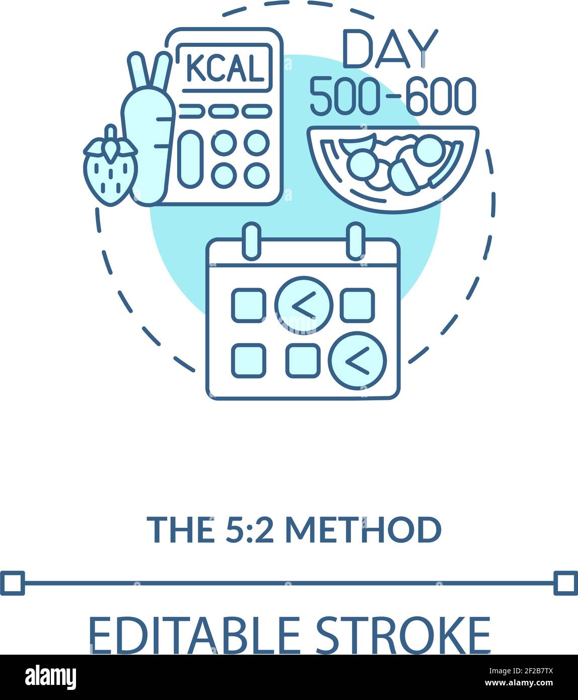 The 5-2 method blue concept icon Stock Vector Image & Art - Alamy