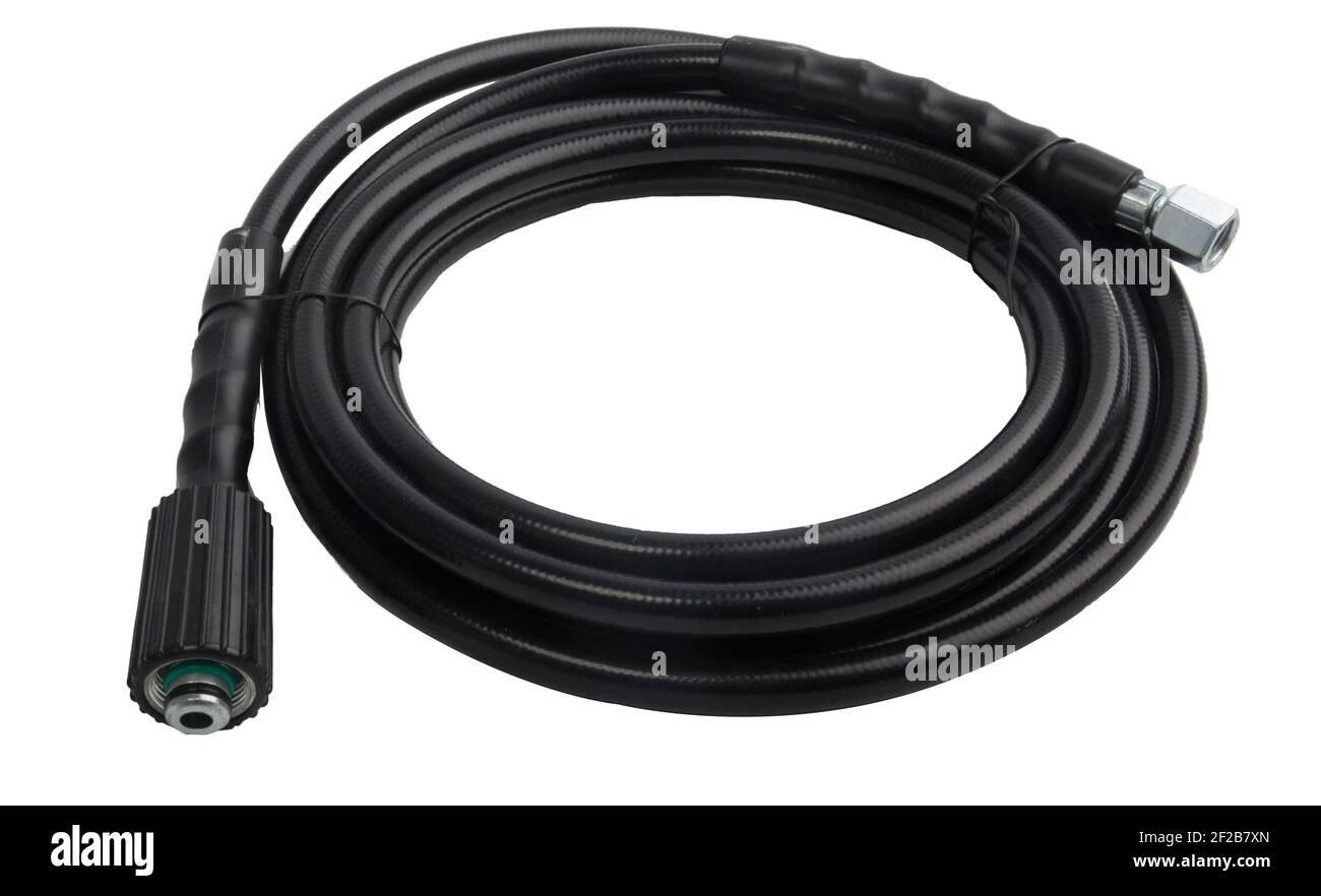 Hydraulic high pressure hose isolated on the white background Stock ...
