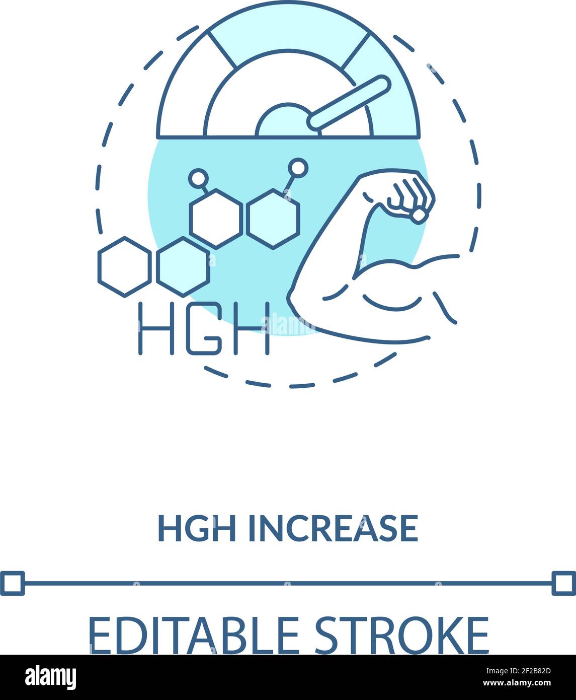 HGH increase blue concept icon Stock Vector Image & Art - Alamy