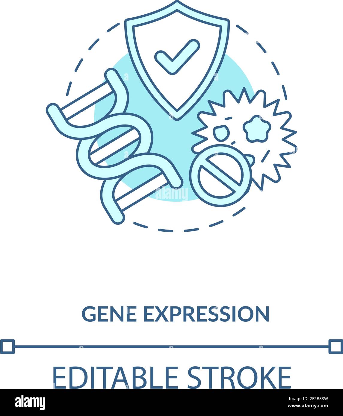 Gene expression blue concept icon Stock Vector Image & Art - Alamy