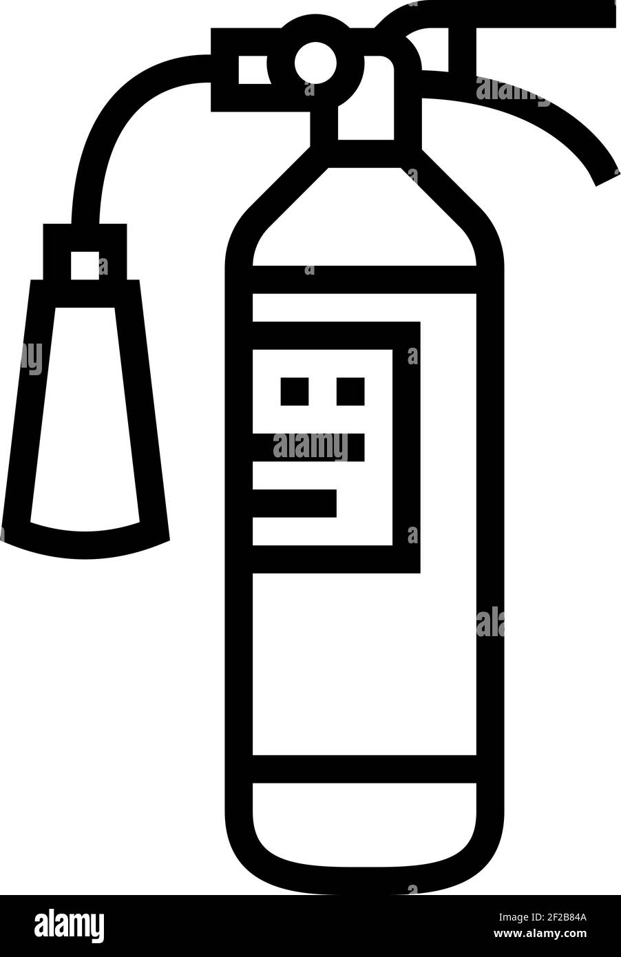 fire extinguisher line icon vector illustration flat Stock Vector Image ...