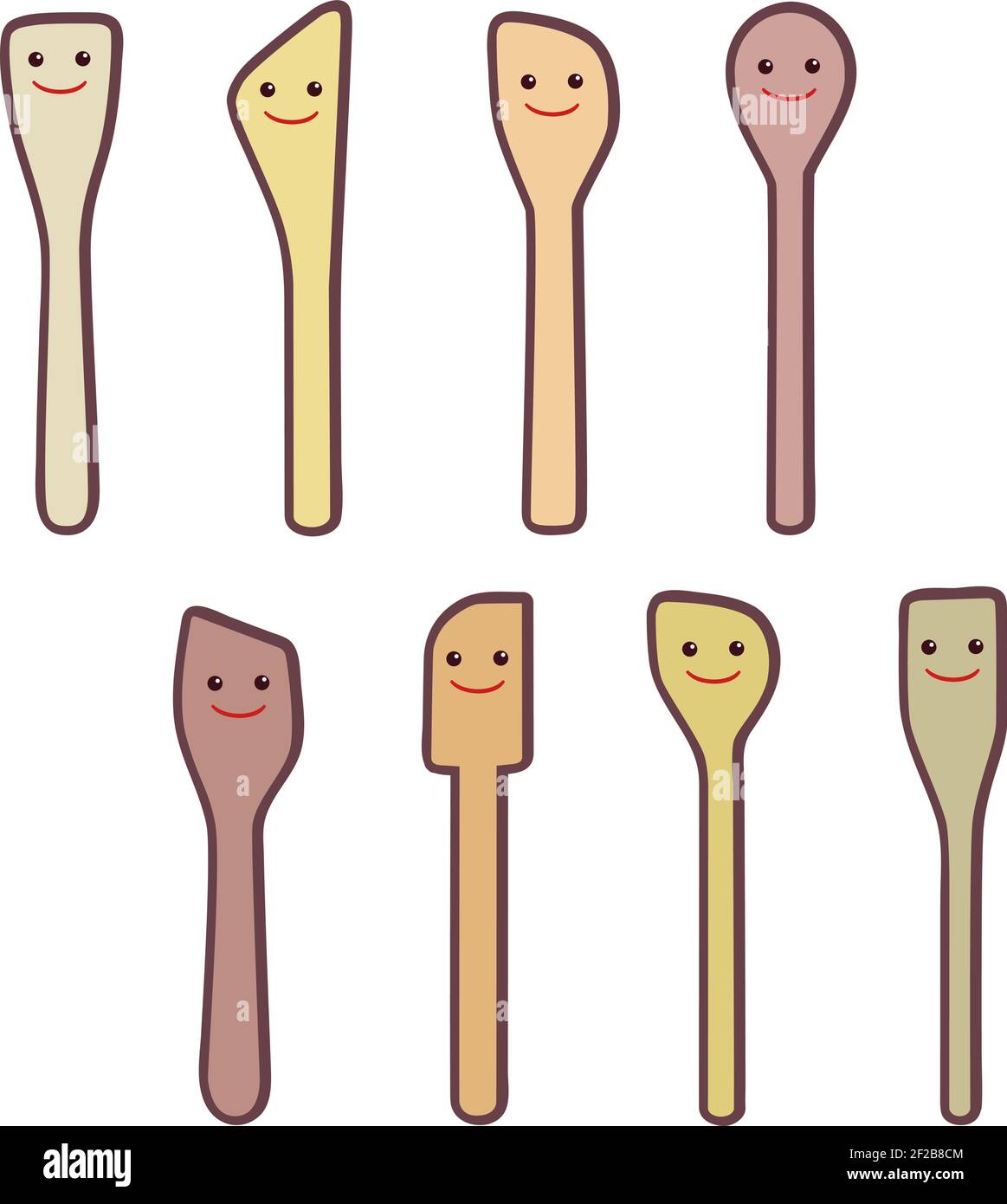 Wooden spoon characters - vector illustration Stock Vector Image & Art ...