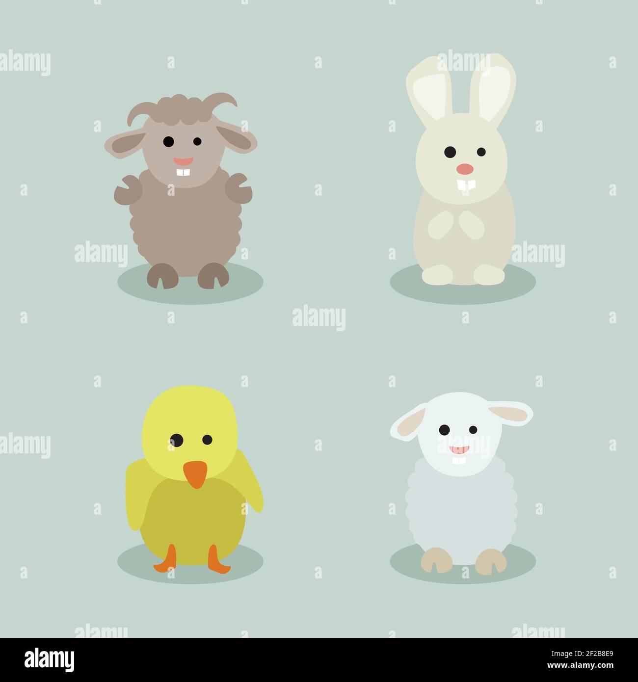 Four small animals - vector illustration Stock Vector Image & Art - Alamy
