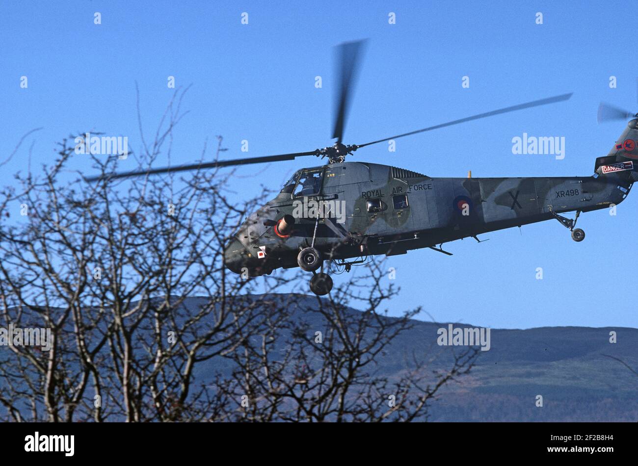 South Armagh, United Kingdom - December 1985, Royal Airforce Helicopter ...
