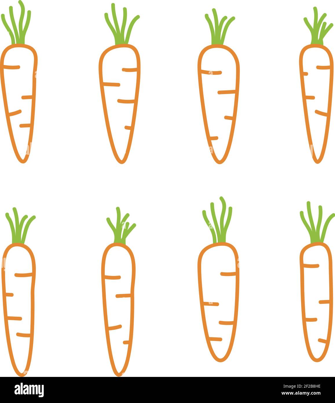 Outline carrots set - vector illustration Stock Vector Image & Art - Alamy