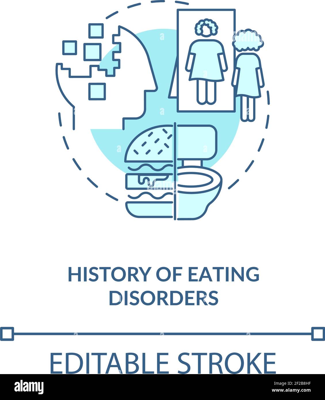 History of eating disorders blue concept icon Stock Vector Image & Art ...