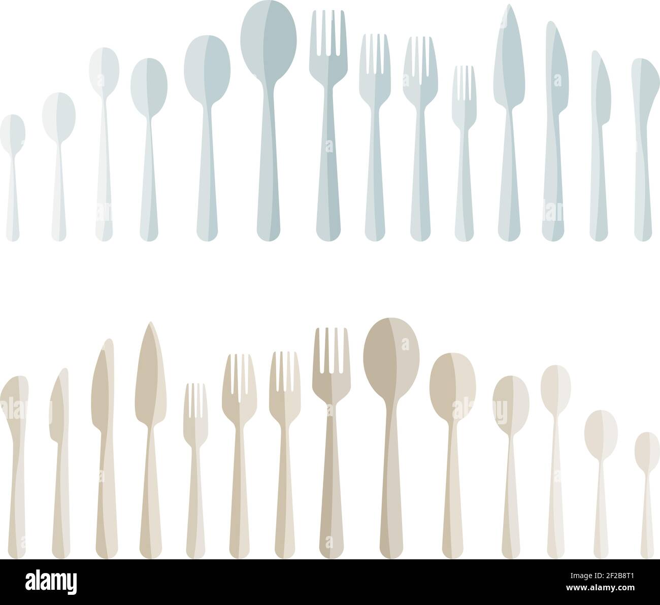 Full cutlery set - vector illustration Stock Vector Image & Art - Alamy