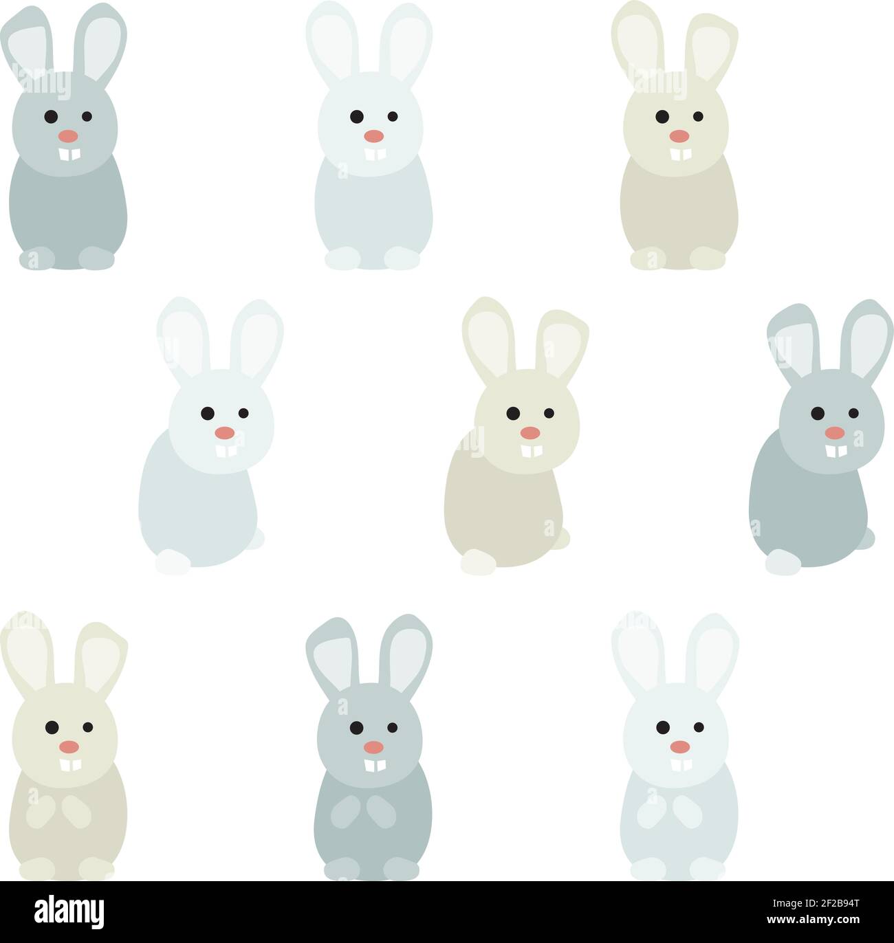 Set of rabbits - vector illustration Stock Vector Image & Art - Alamy