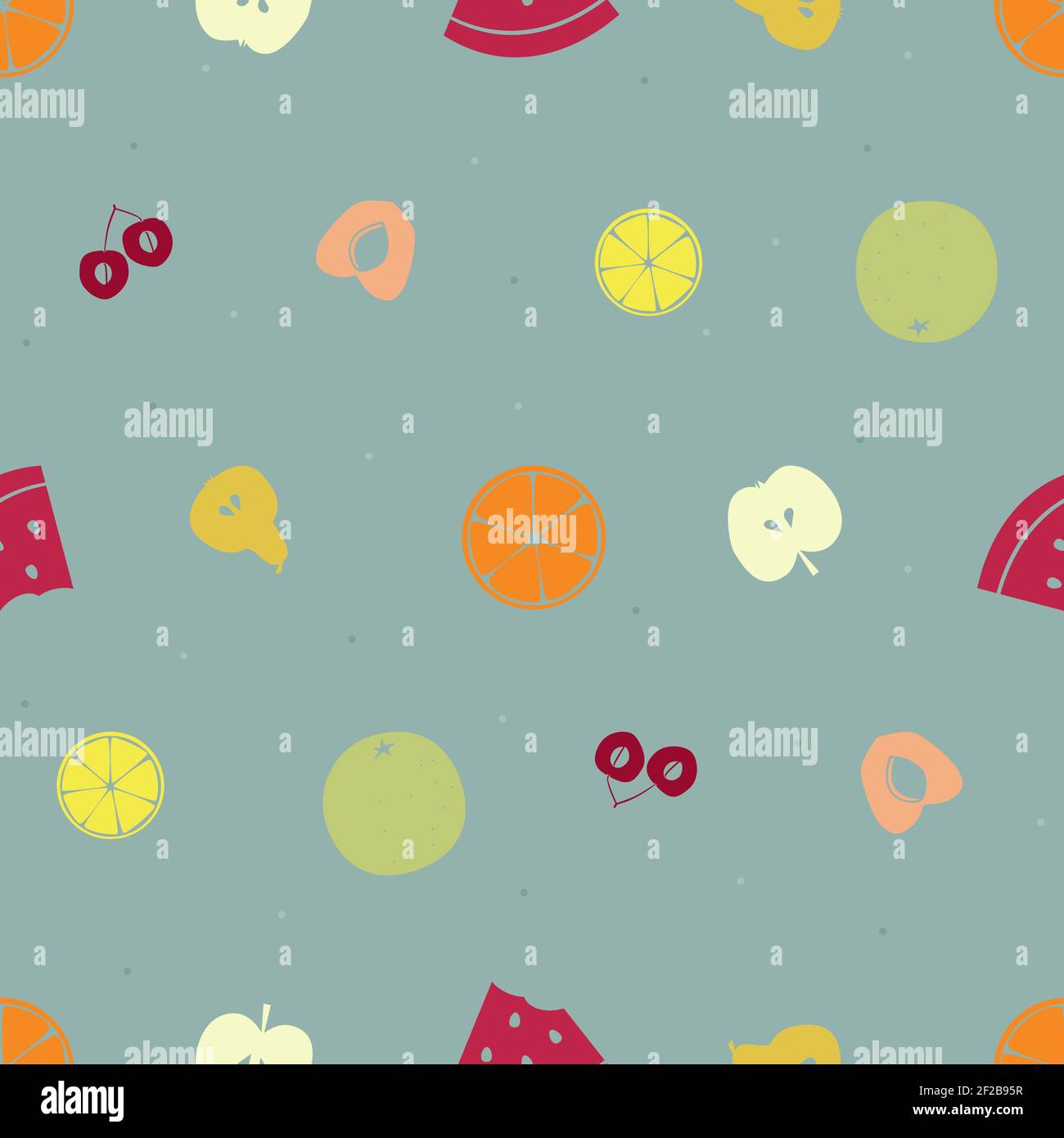 Various fruits vector seamless background Stock Vector Image & Art - Alamy