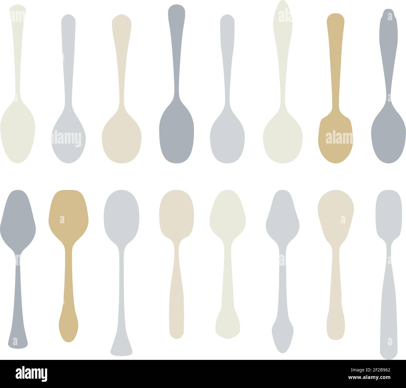 Set of various spoons - vector illustration Stock Vector Image & Art ...