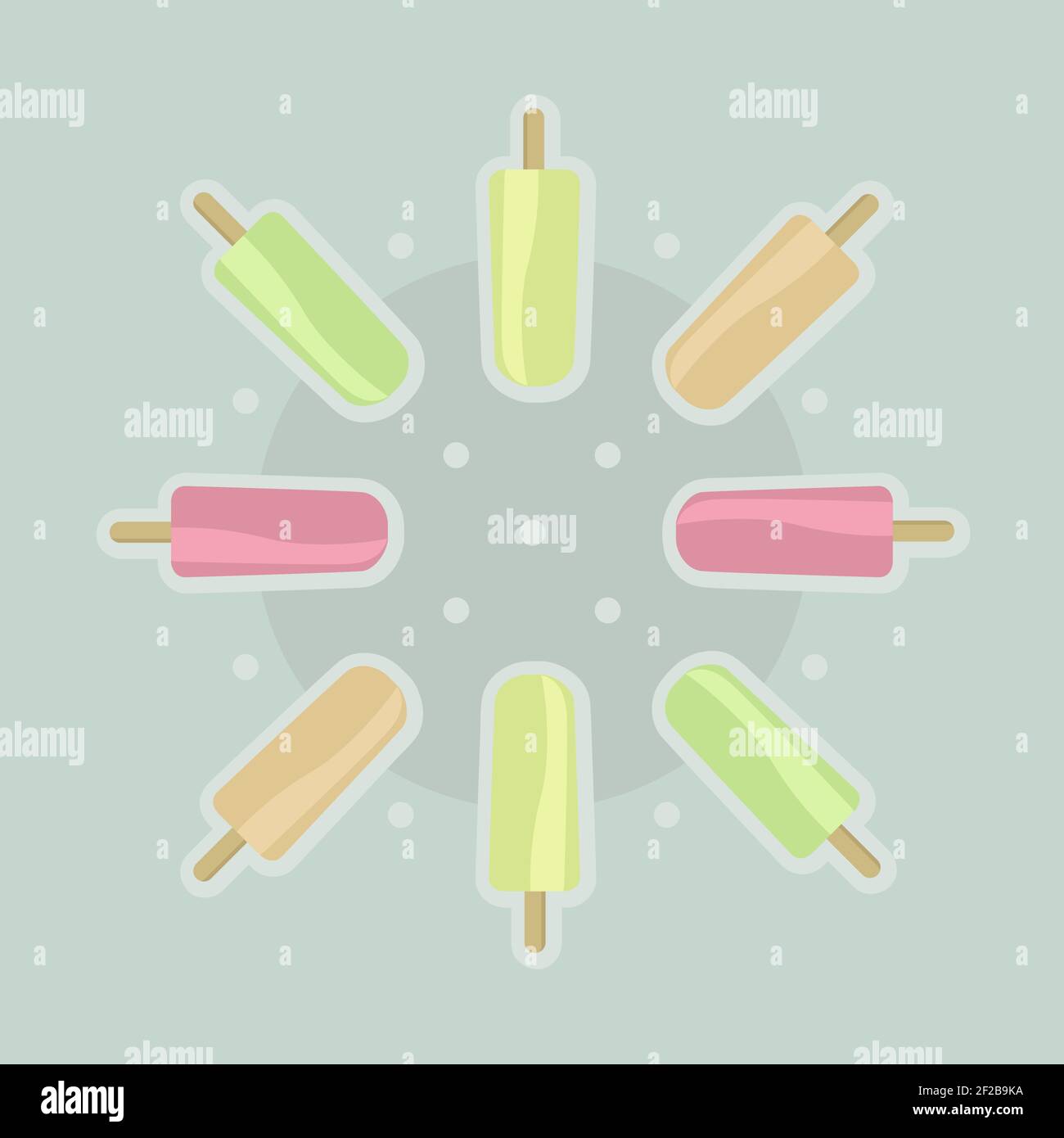 Colorful ice pops - vector illustration Stock Vector Image & Art - Alamy