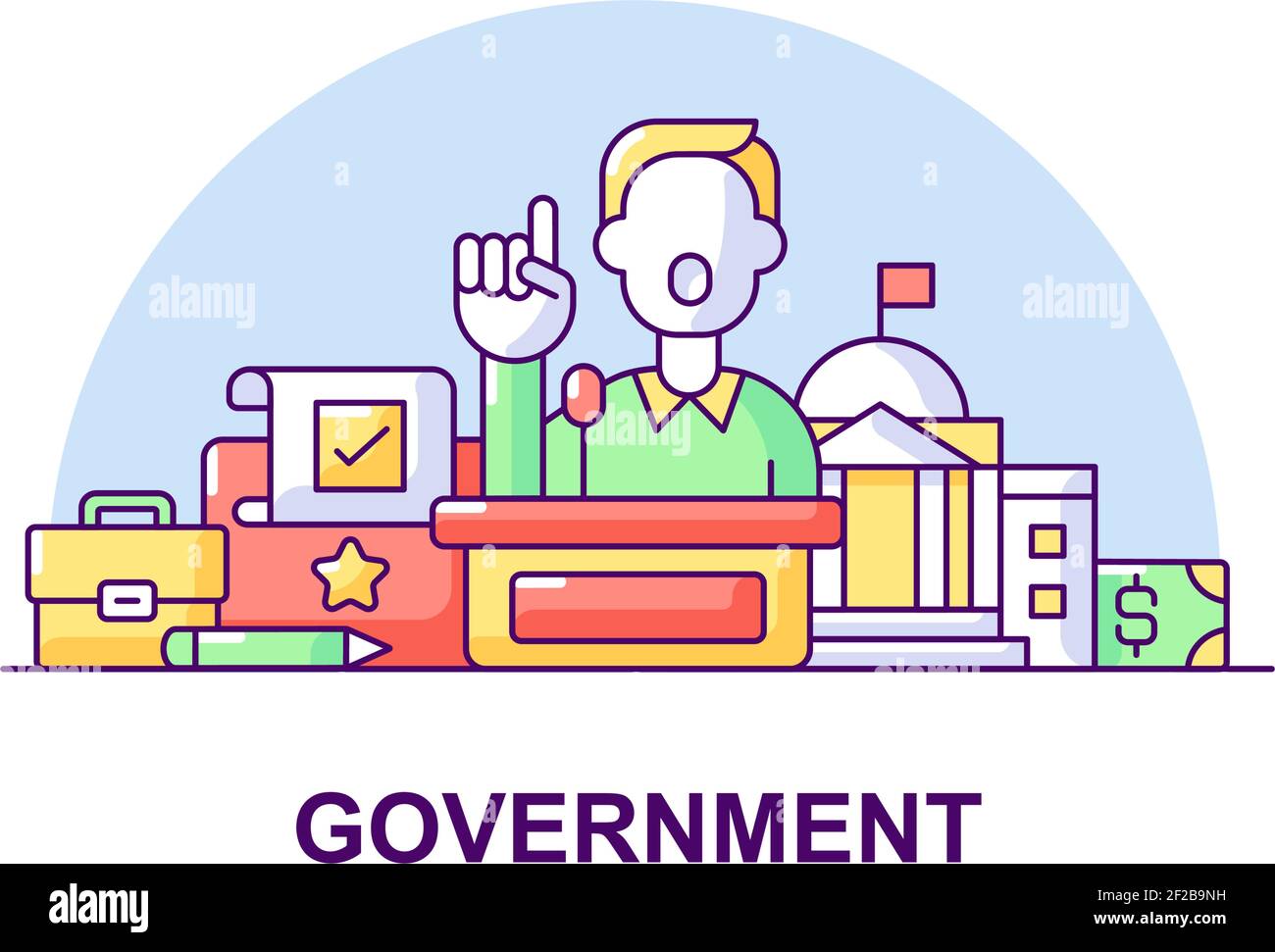 Goverment creative UI concept icon Stock Vector Image & Art - Alamy