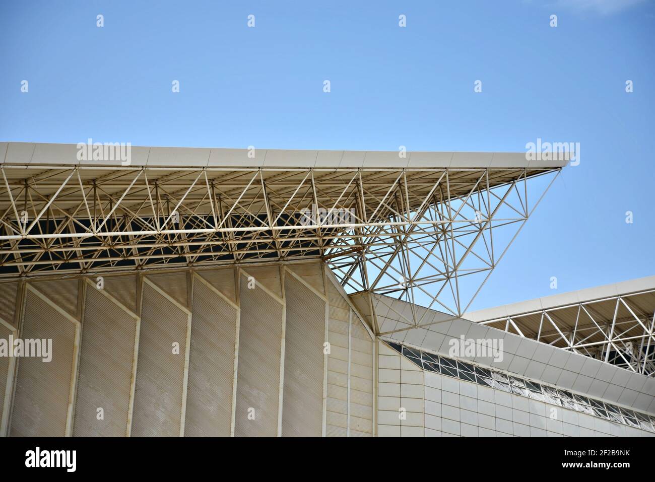 Architectural detail of the polycarbonate panels roof at the OAKA ...
